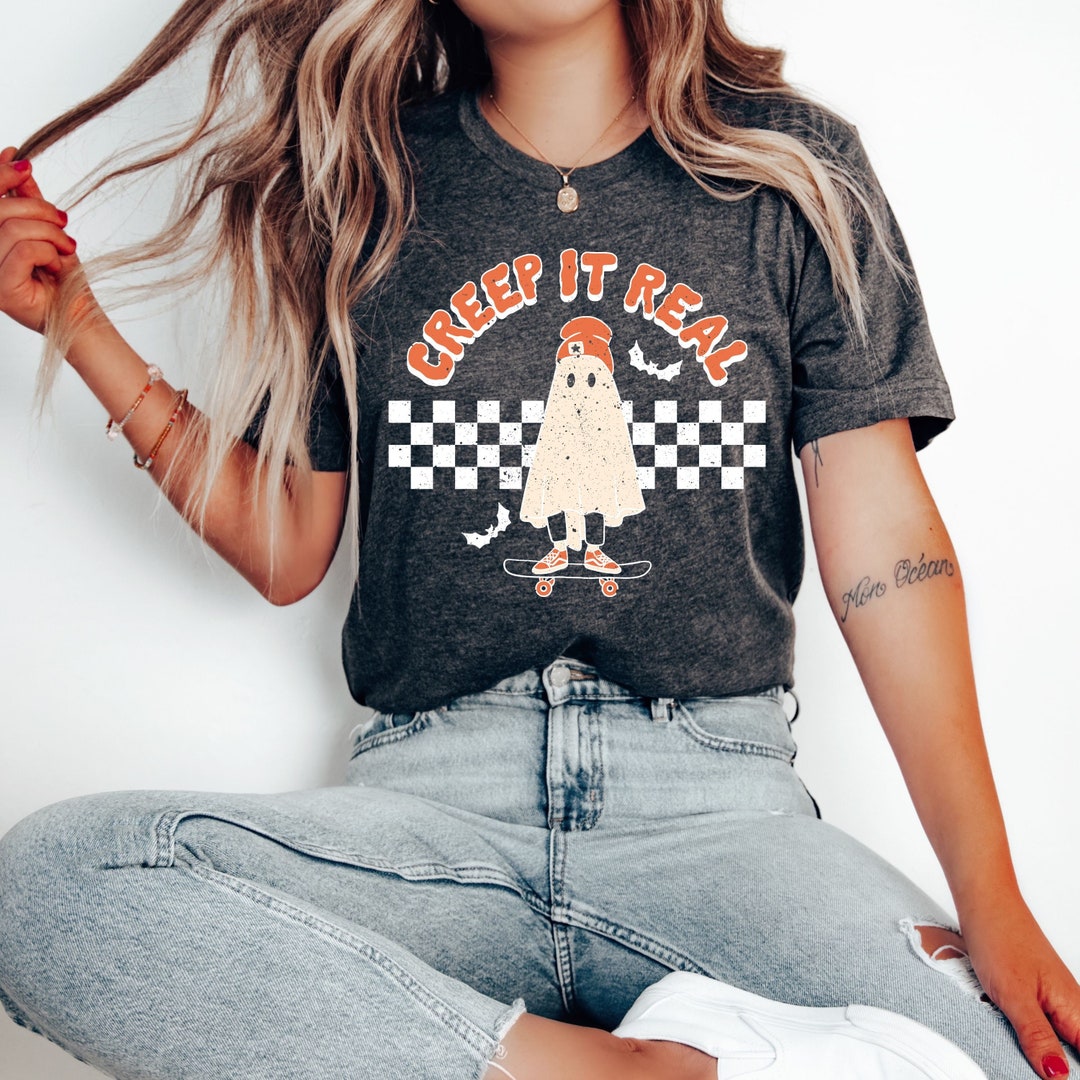 Creep It Real Tshirt, Retro Halloween Shirt, Womens Halloween Shirt ...
