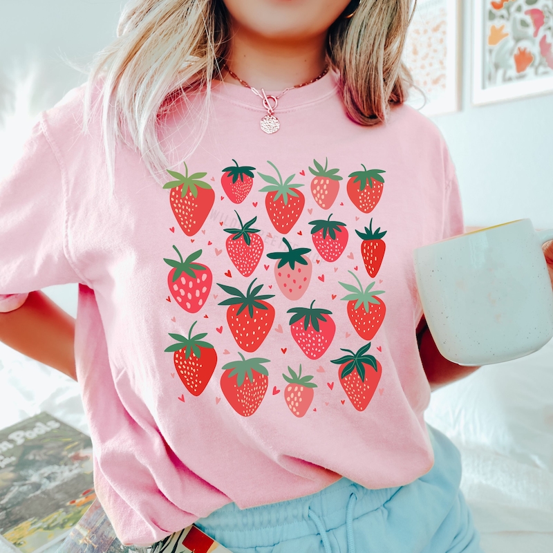 Strawberry Tshirt - Etsy