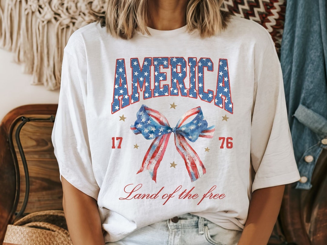 Womens July 4 Shirt, America Shirt, Land of the Free, Patriotic Shirt ...