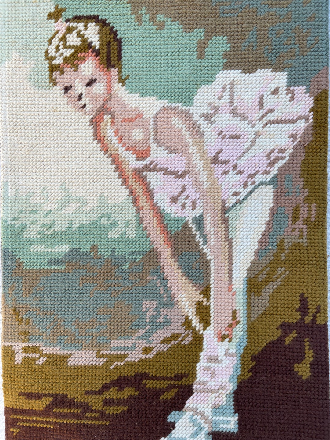 Ballet Girl in Tutu, French Vintage Needlepoint. 49d - Etsy