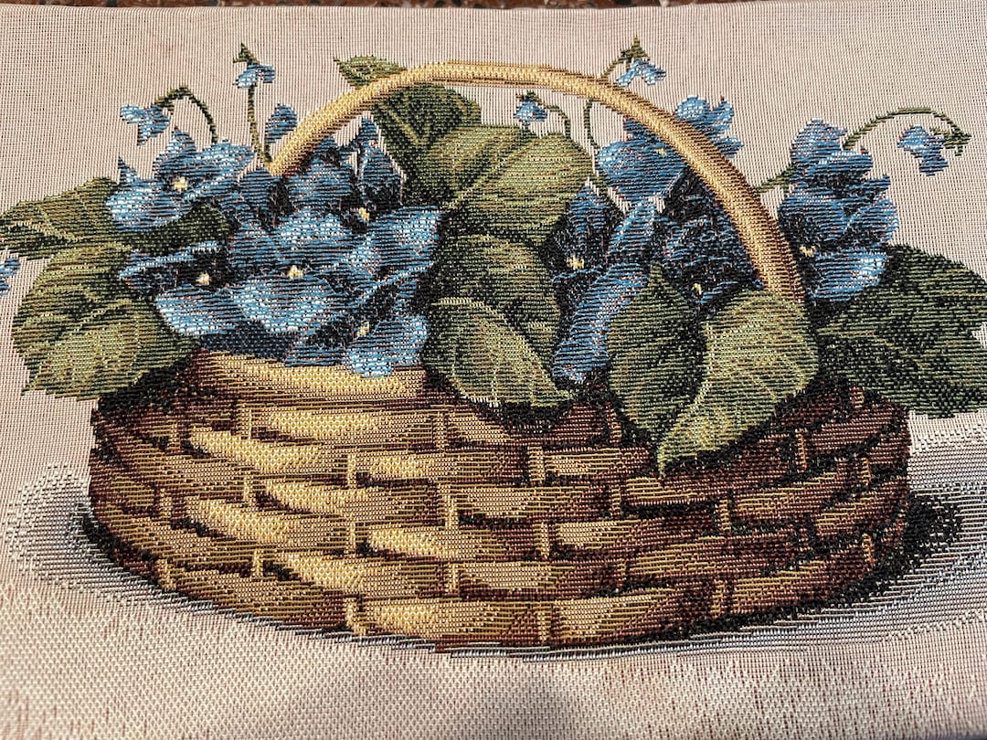 Small Flower Tapestry of Blue Hydrangea French Vintage(47b) - Etsy