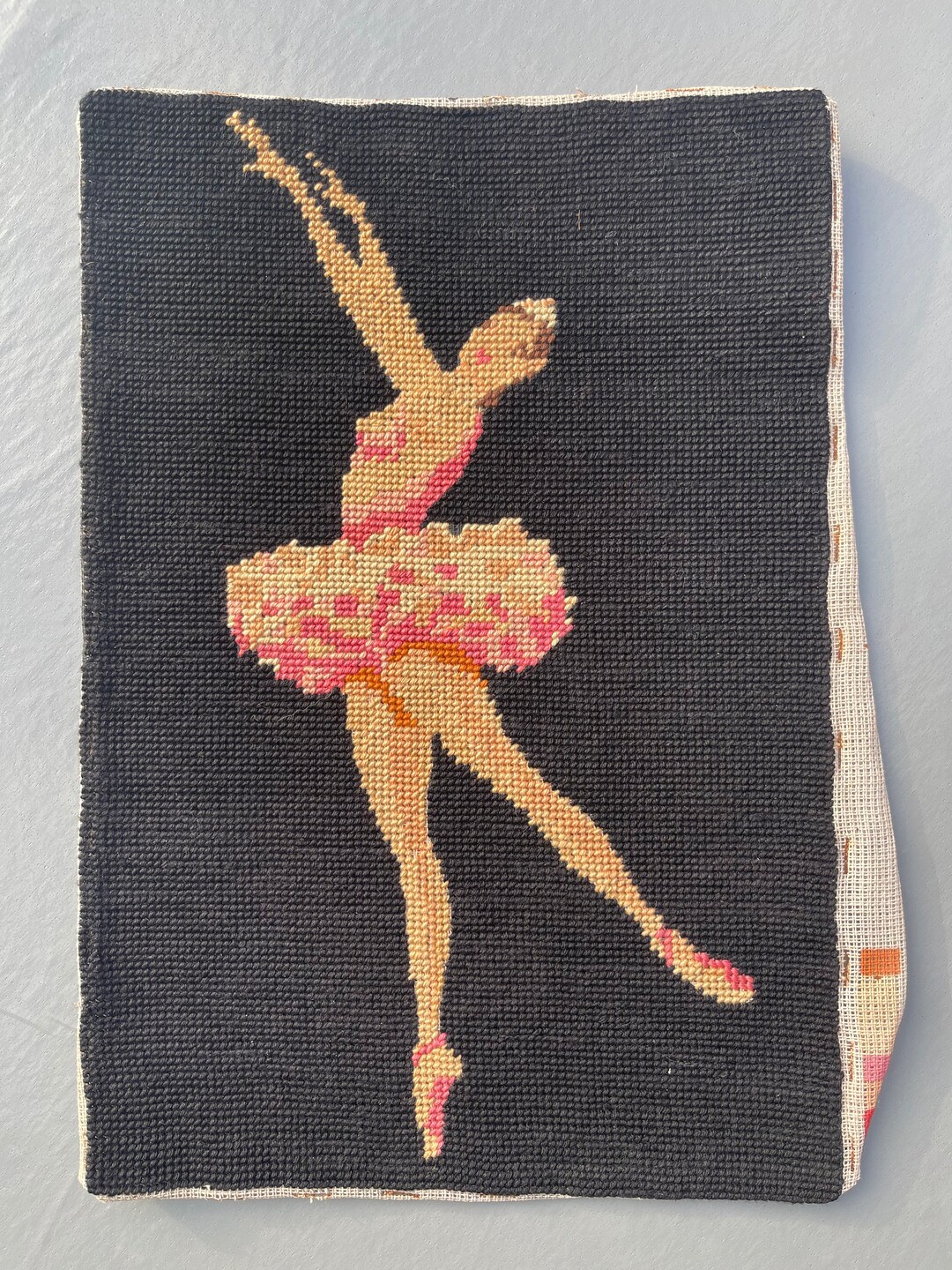 Ballerina Needlepoint, French Vintage 32c - Etsy