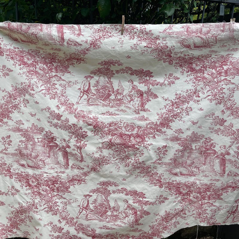 Pink Toile De Jouy - Etsy