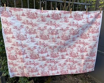 French Toile De Jouy Fabric Blue and Cream (1a) - Etsy