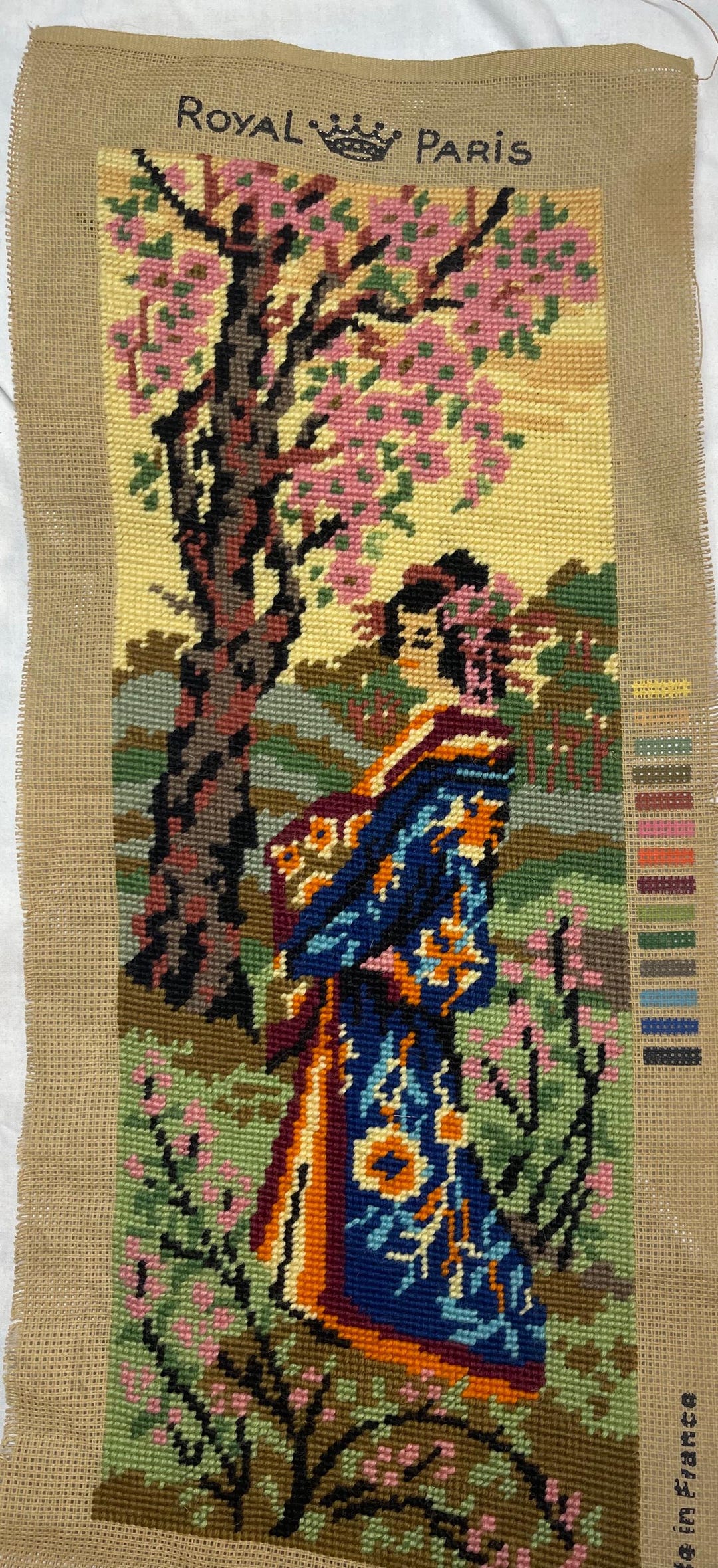 Fabulous Needlepoint of a Traditional Japanese Geisha. (48b) - Etsy