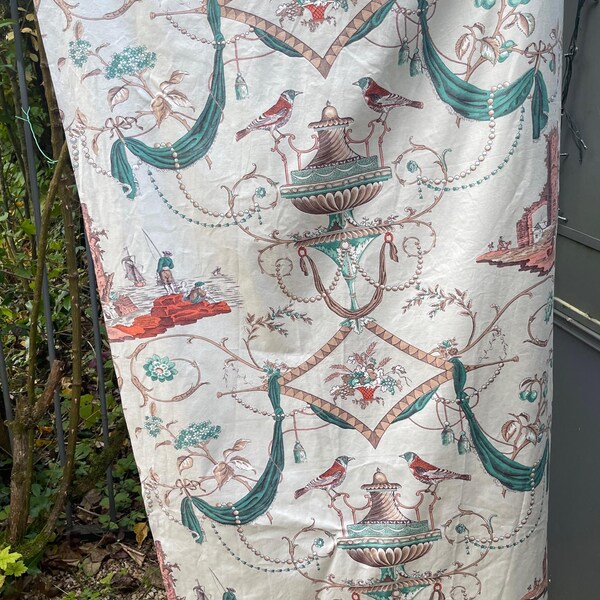 Bird Toile Fabric - Etsy