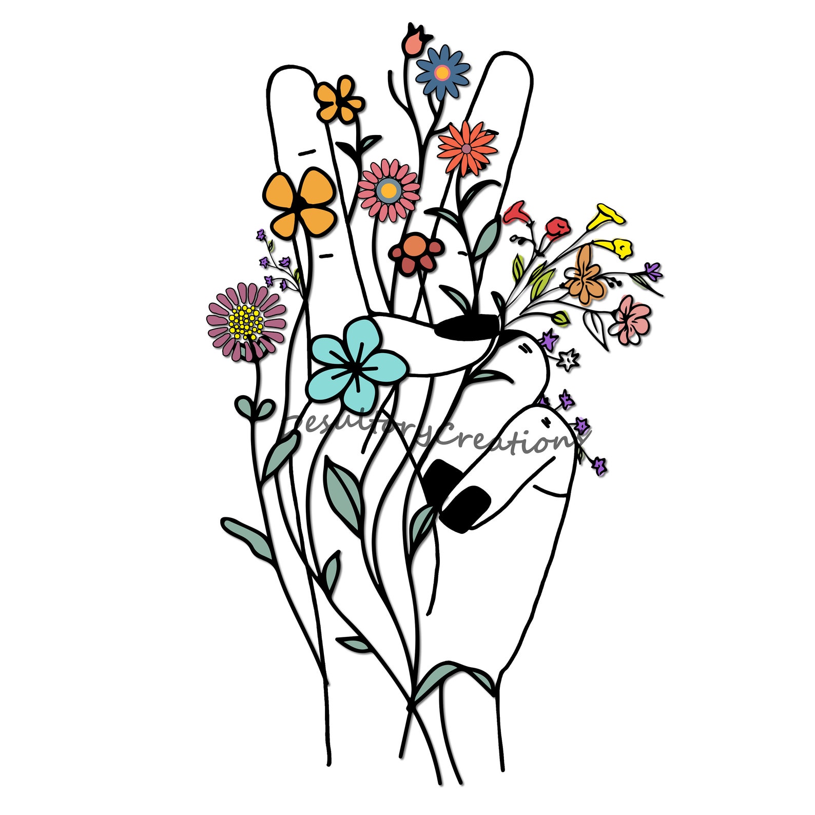 Peace Hand PNG File - Etsy