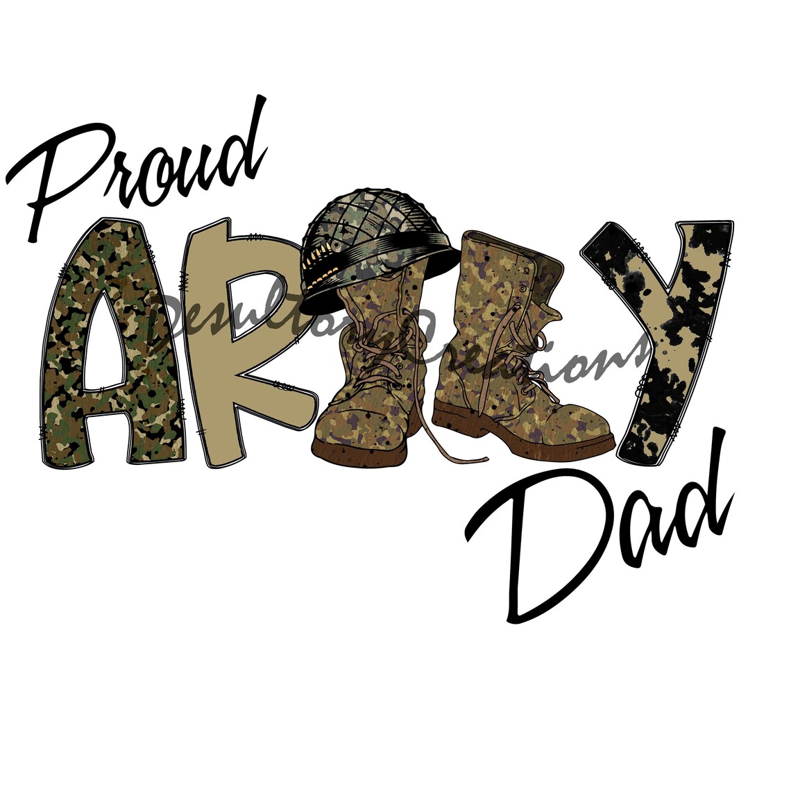 Proud Army Dad PNG File - Etsy
