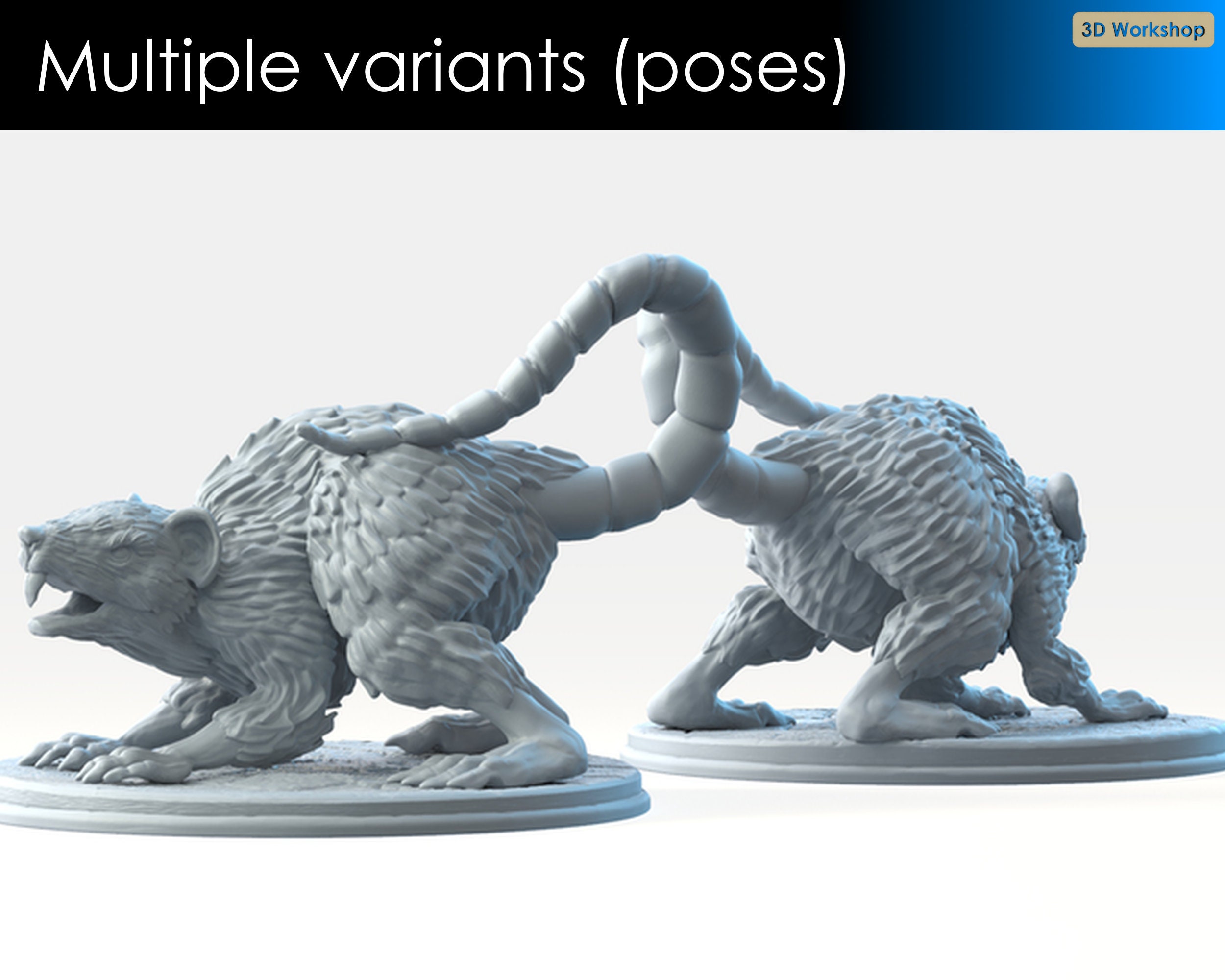 Resin Miniature Unpainted 28mm Yasashii's Giant Rat Tabletop Gaming ...