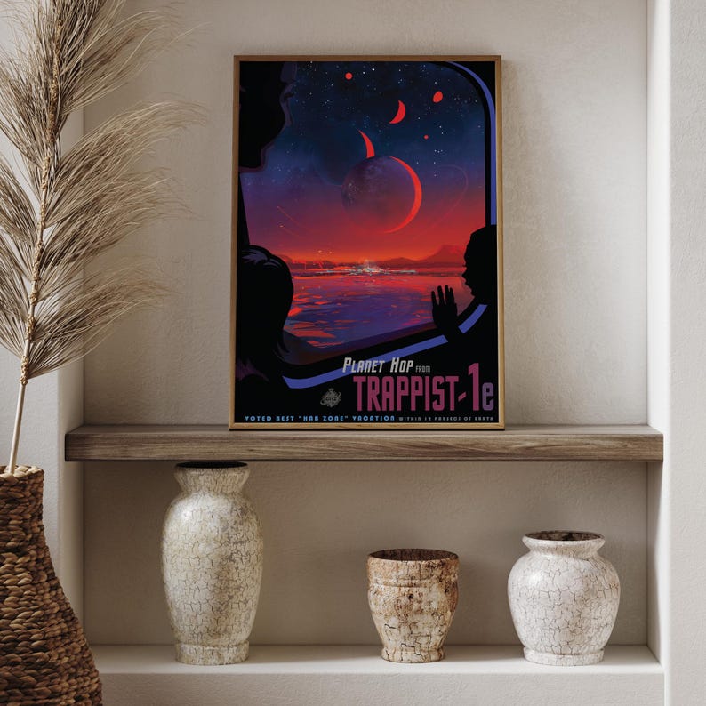 Trappist NASA Space Travel Poster Print | Planet Wall Art | Home Decor ...