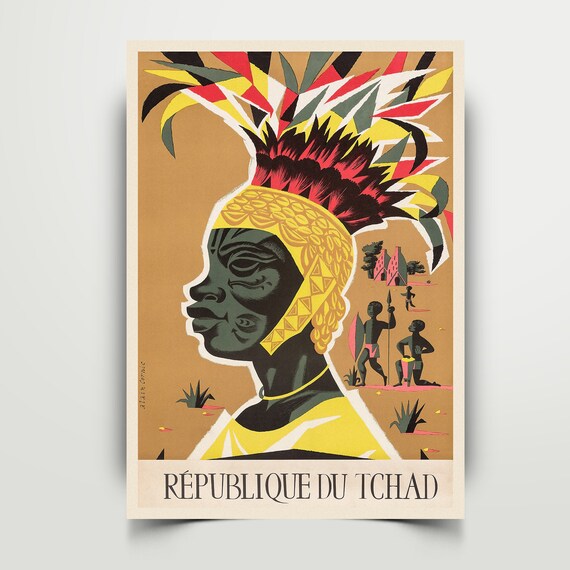 Republic of Chad Vintage Travel Poster Art Print or Metal - Etsy