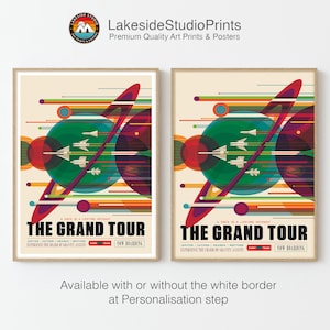 Grand Tour NASA Space Travel Poster Print | Stars Planets Universe ...