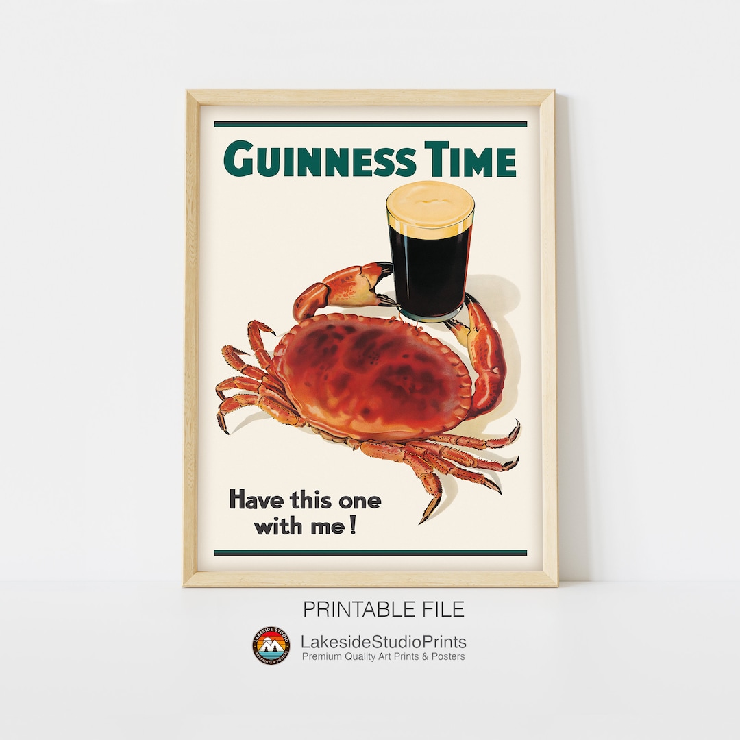 Guinness Retro Wall Art | Digital Download | Vintage Poster | Gallery ...