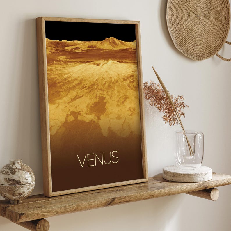 Venus NASA Space Travel Poster Print | Stars Planets Universe Cosmos - Etsy