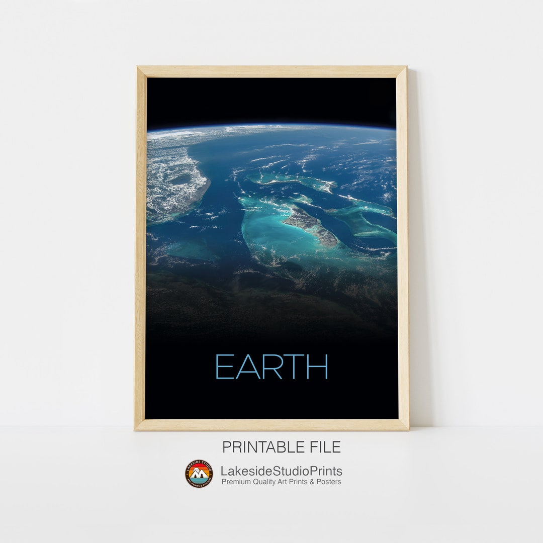 Earth Space Poster | NASA Our Planets | Instant Download JPG File ...