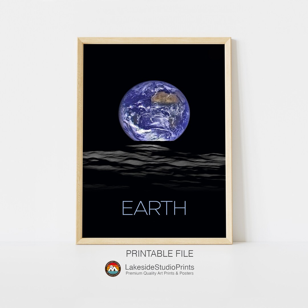 Earth Space Poster | NASA Our Planets | Instant Download JPG File ...