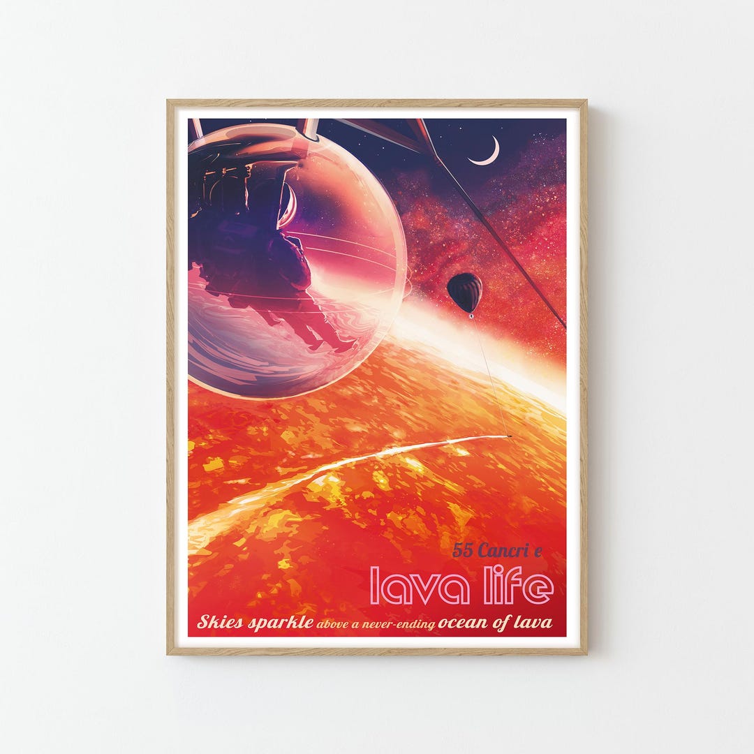 Lava Life NASA Space Travel Poster Print | Stars Planets Universe ...
