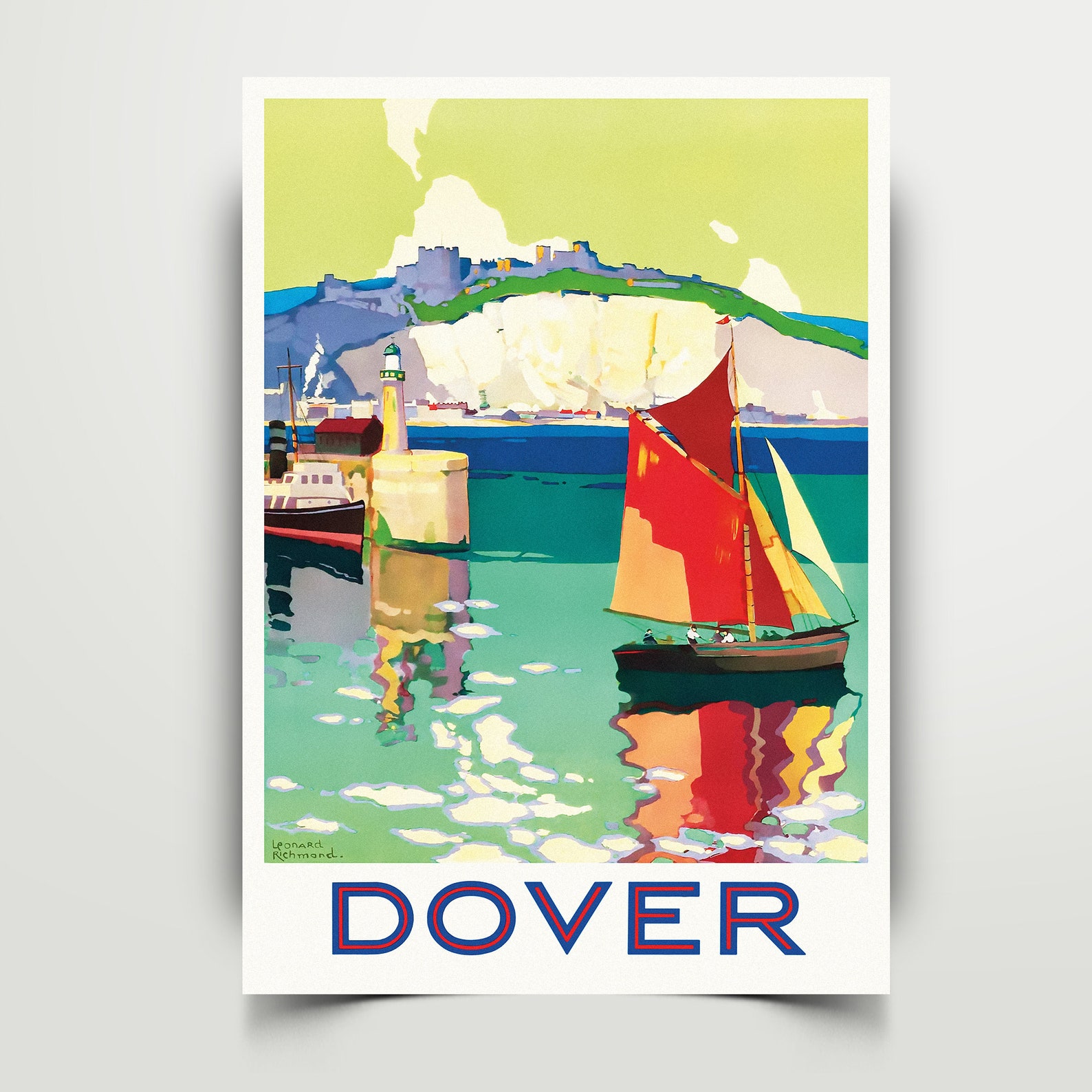 Dover Vintage Poster Art Print - Etsy