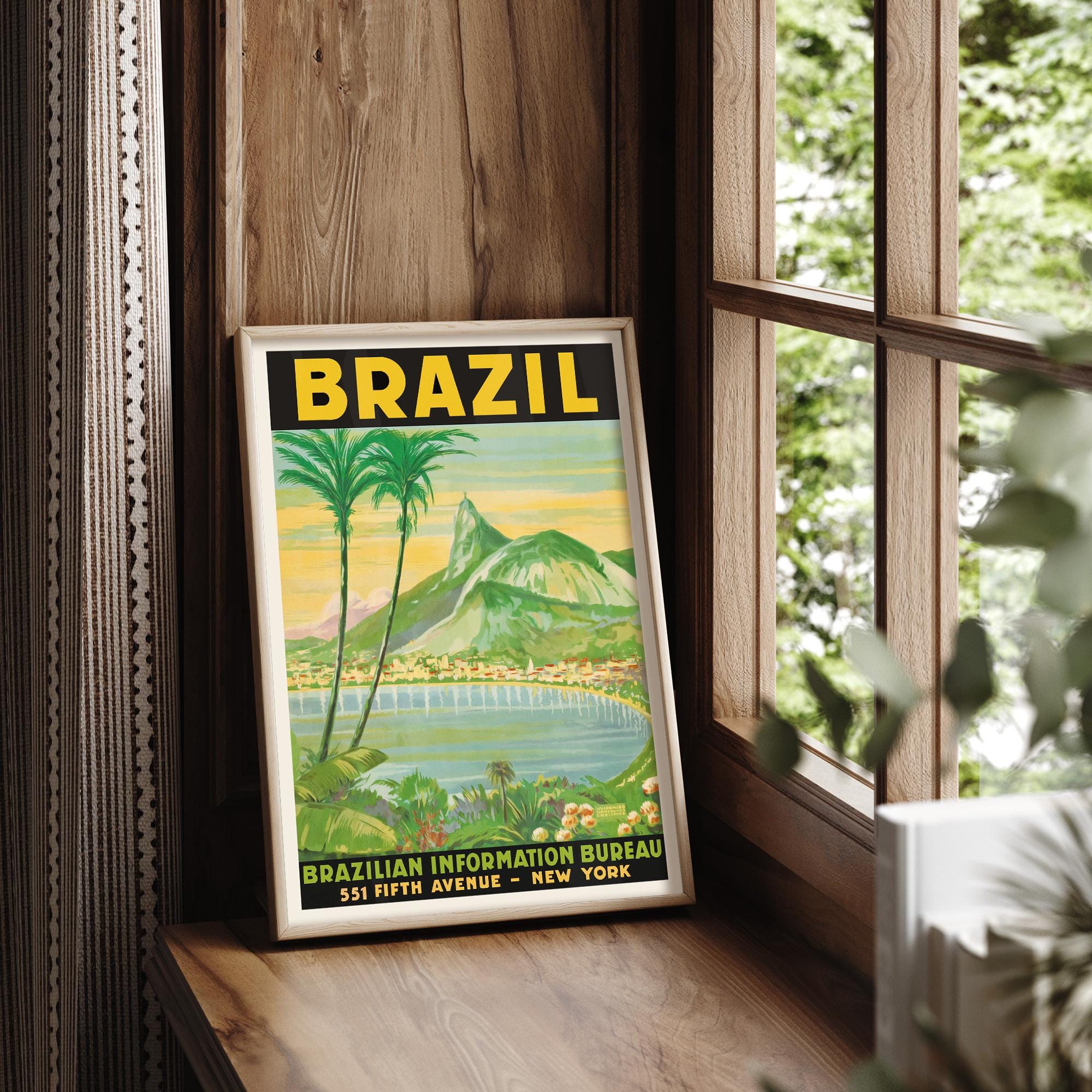 Brazil Vintage Travel Poster Instant Download JPG File | Printable ...