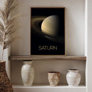 Saturn NASA Space Travel Poster Print | Stars Planets Universe Cosmos ...