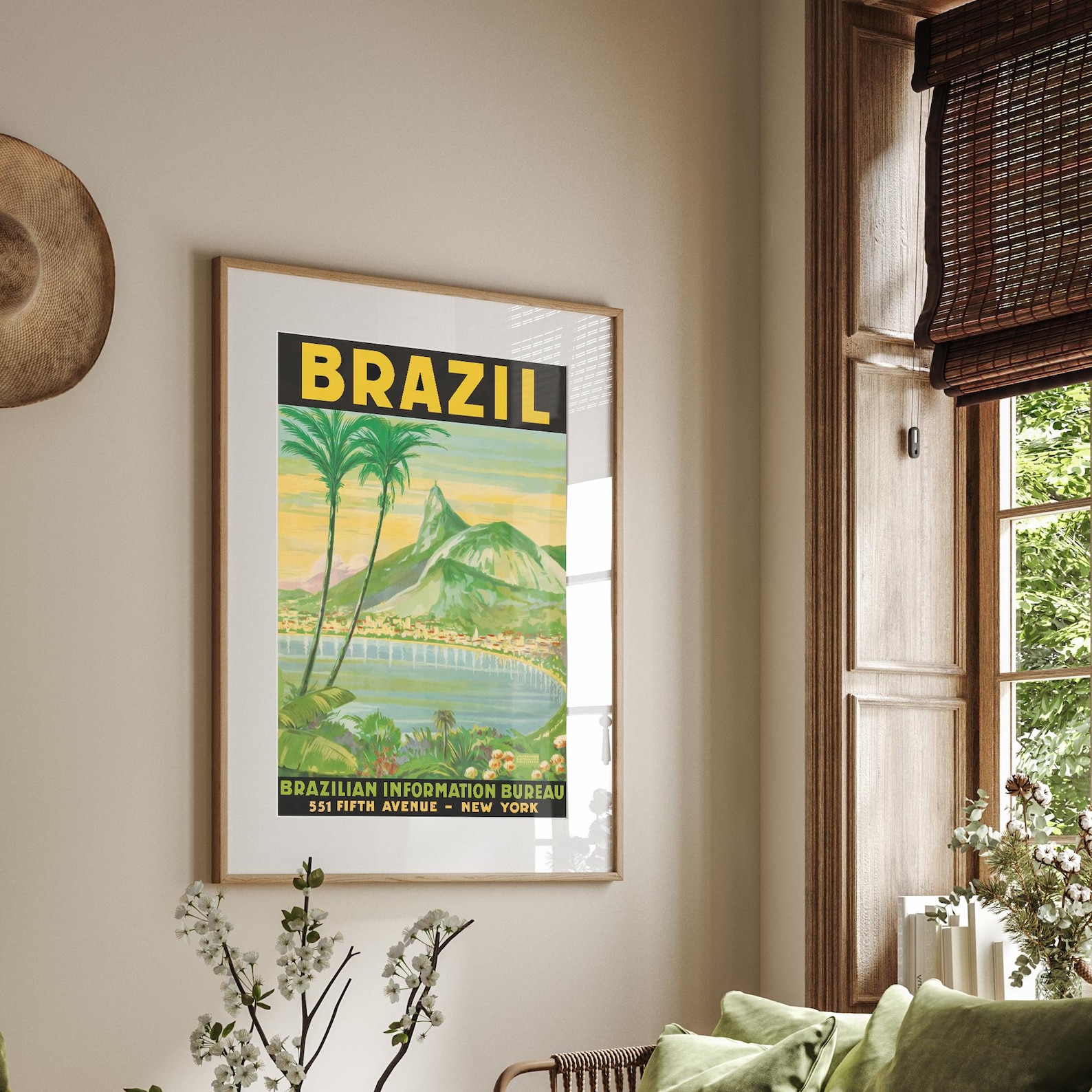 Brazil Vintage Travel Poster Instant Download JPG File | Printable ...