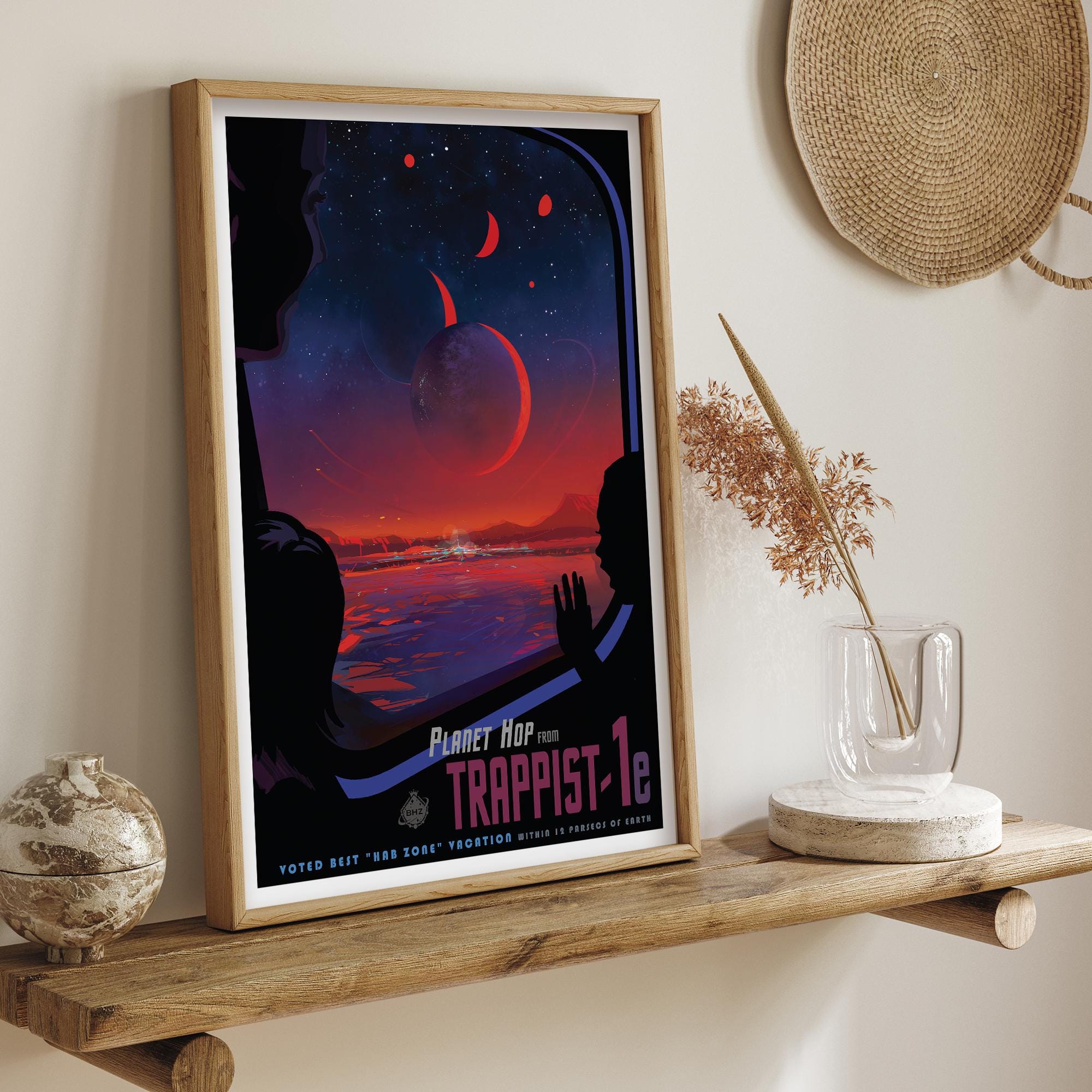Trappist NASA Space Travel Poster Print | Planet Wall Art | Home Decor ...