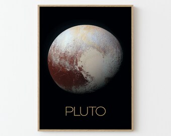 Pluto Printable Wall Art Classroom Poster // A Beautiful Outer Space ...