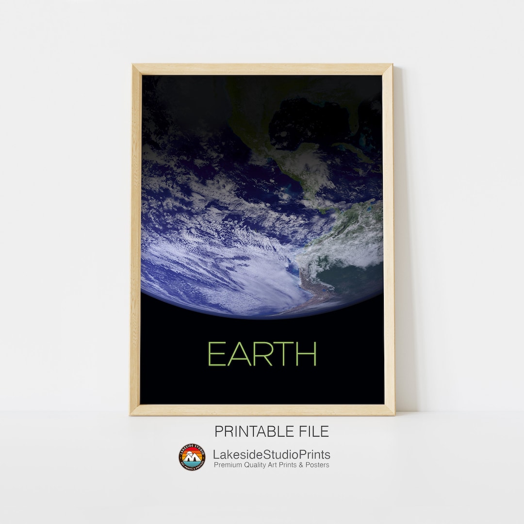 Earth Space Poster | NASA Our Planets | Instant Download JPG File ...