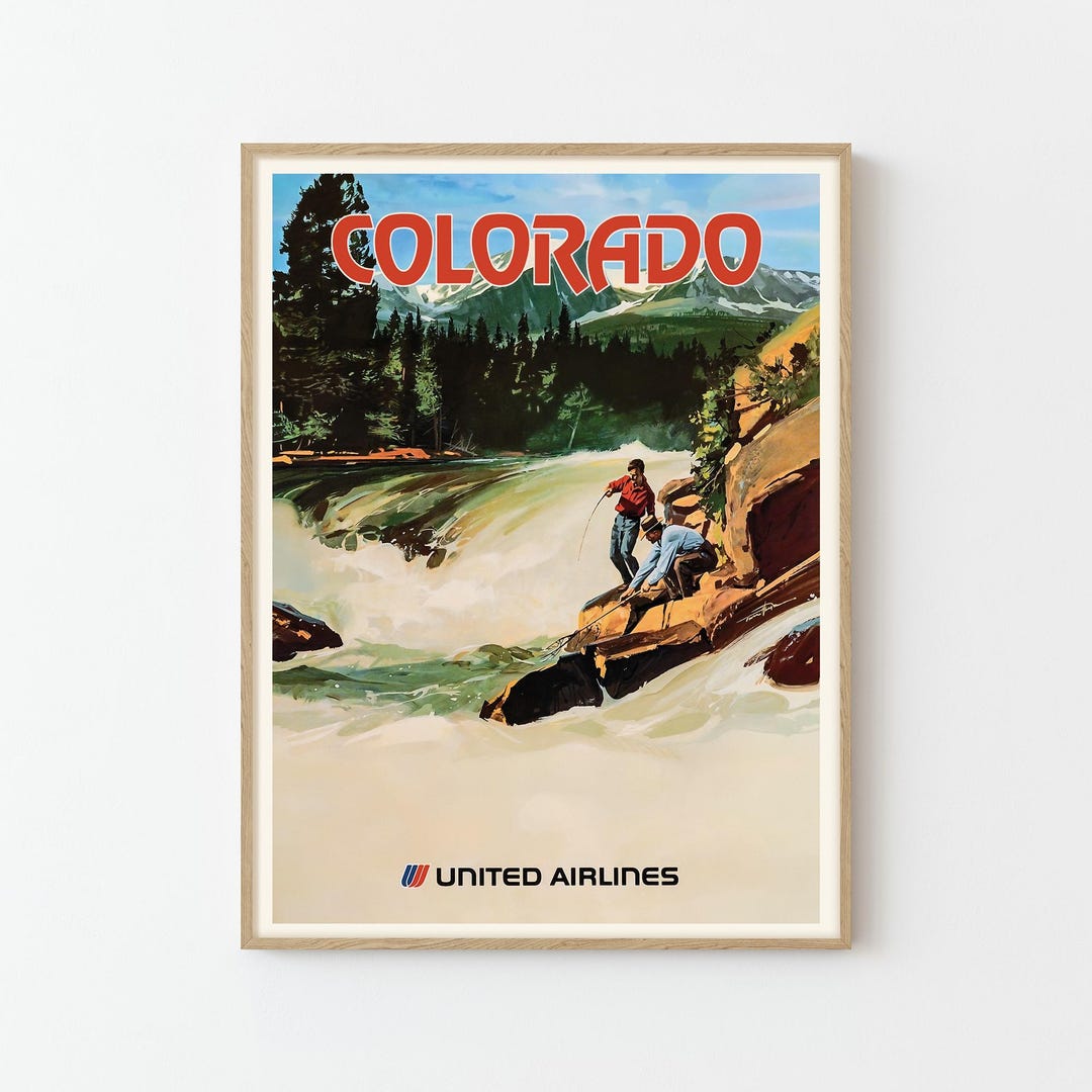 Colorado USA Vintage Travel Poster Custom Art Print | Home Decor Wall ...