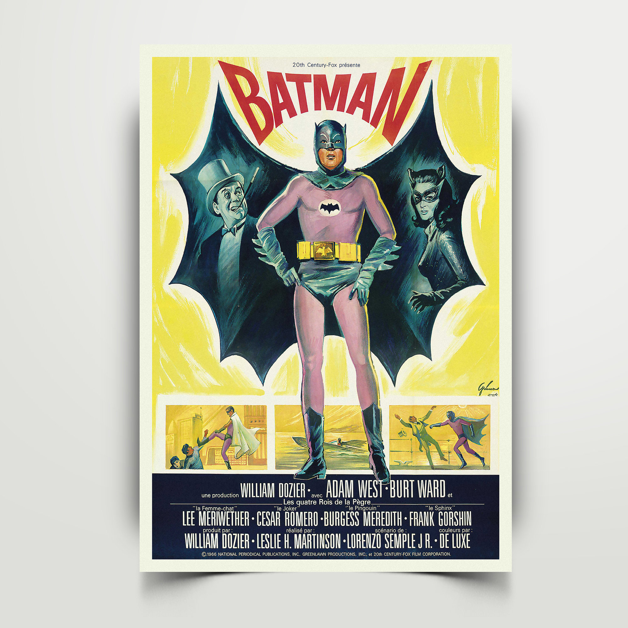 Batman Adam West 1966 Cult Serial Movie Poster Print 18x12, 52% OFF