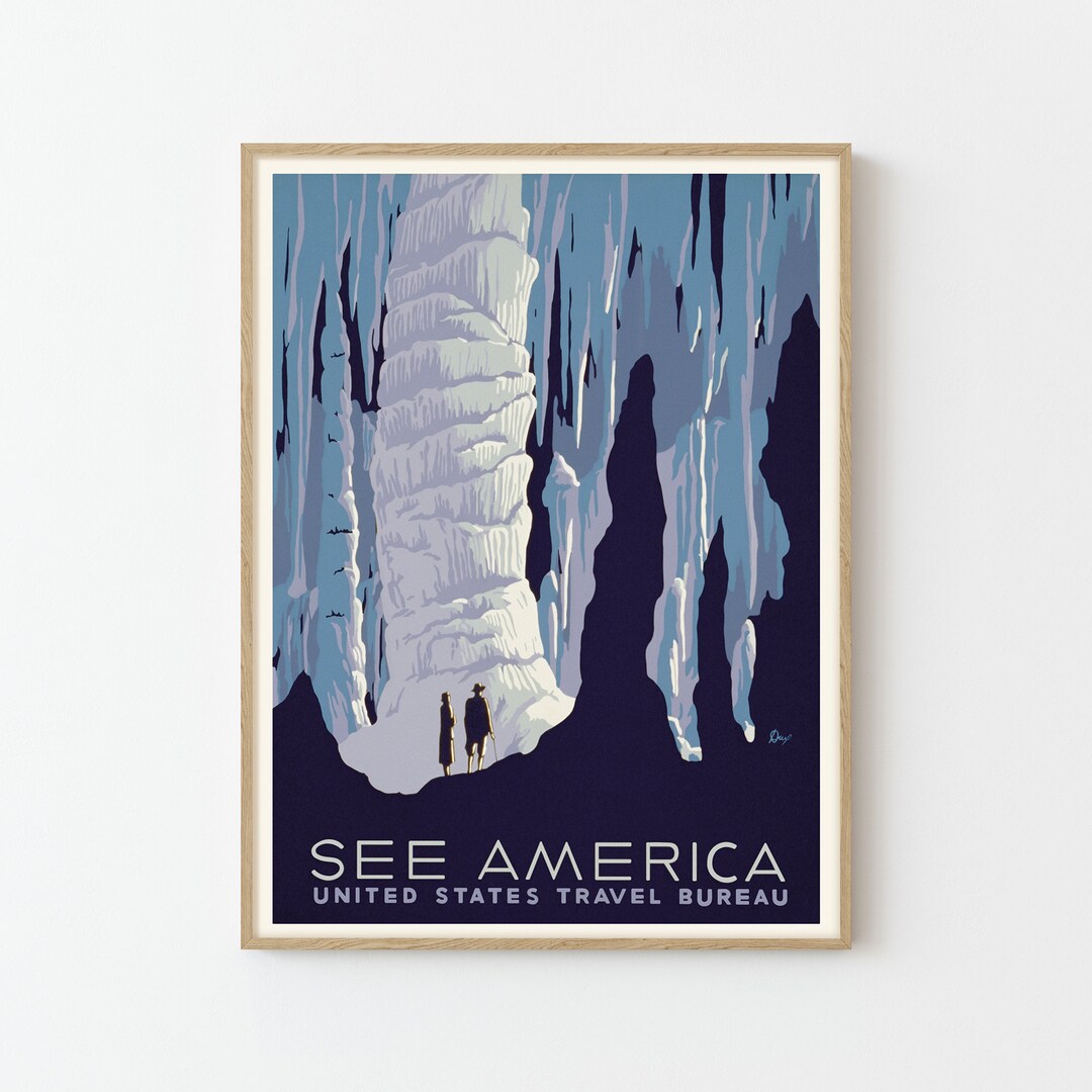 See America WPA Vintage Travel Poster Fine Art Print Home Decor Wall ...