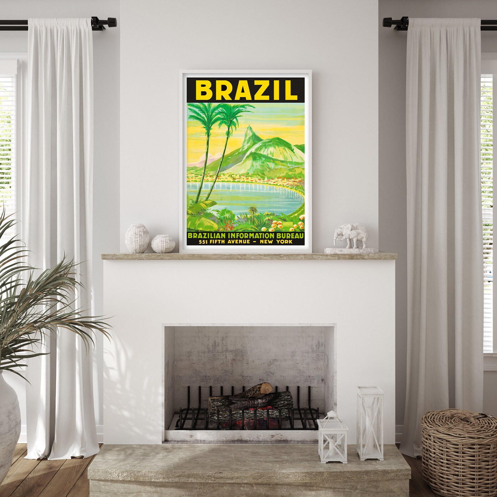 Brazil Vintage Travel Poster Instant Download PDF File | Etsy