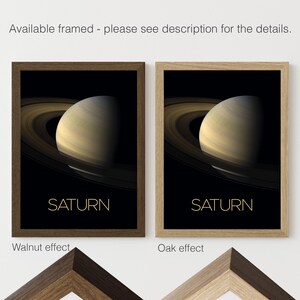 Saturn NASA Space Travel Poster Print | Stars Planets Universe Cosmos ...