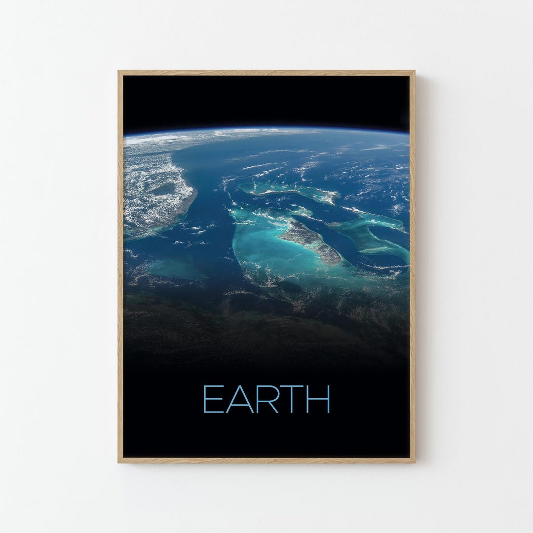 Earth NASA Space Travel Poster Print | Stars Planets Universe Cosmos - Etsy