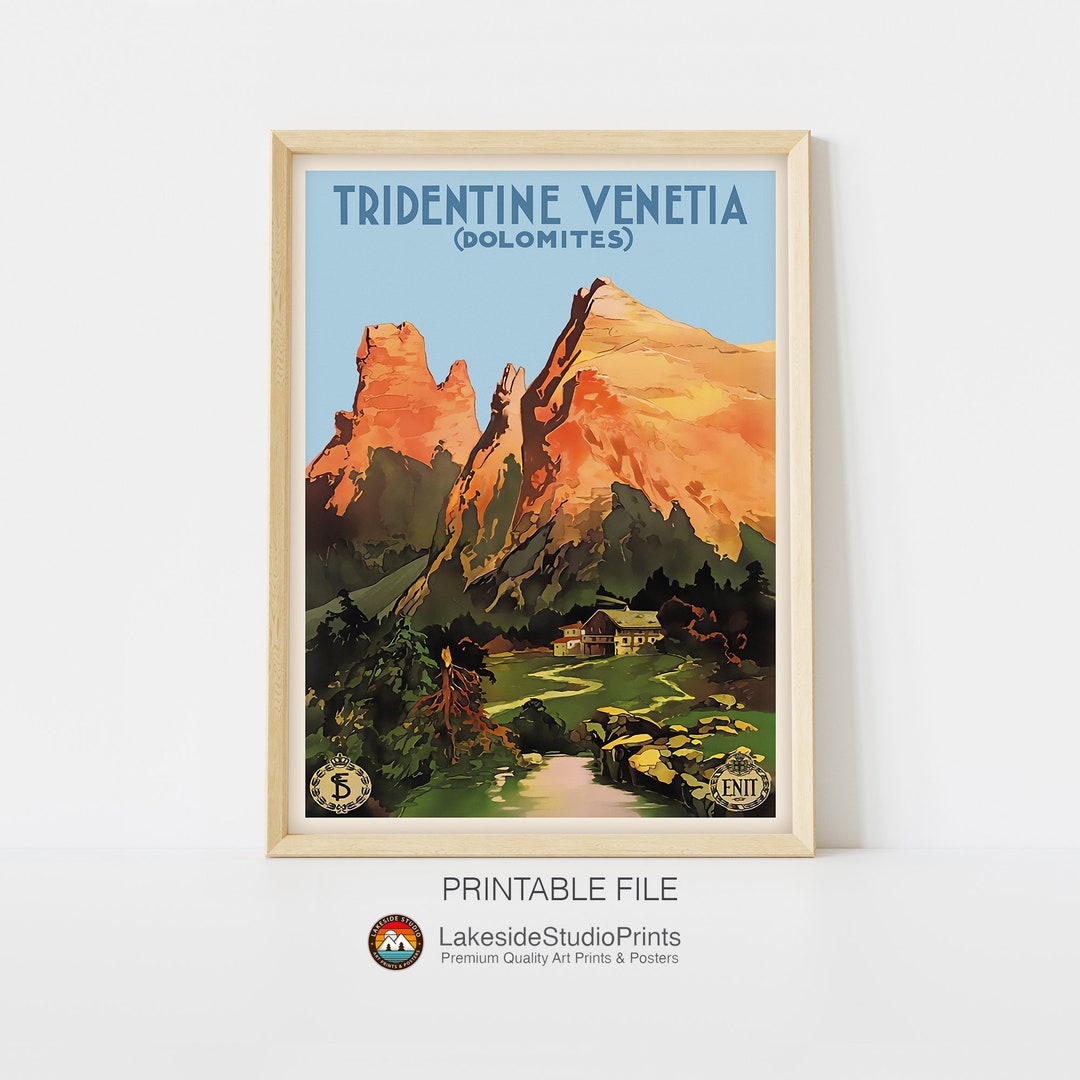 Dolomites Vintage Poster Instant Download PDF File - Etsy
