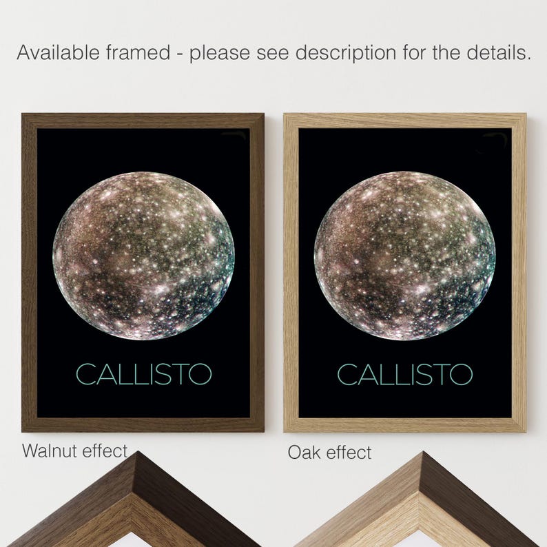 Callisto NASA Space Travel Poster Print | Stars Planets Universe Cosmos ...