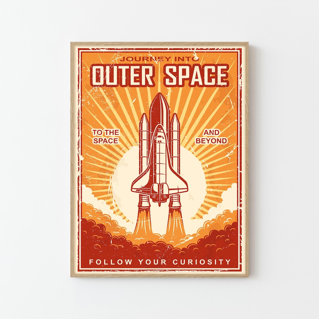 Outer Space Journey NASA Space Travel Poster Print | Stars Planets ...