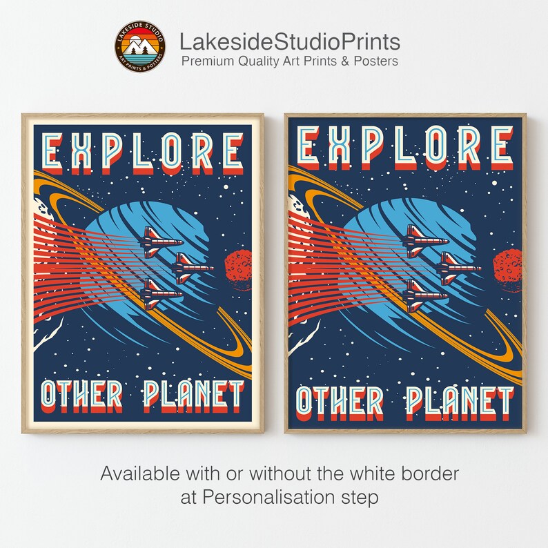 Explore Other Planet Space Travel Poster Print | Stars Planets Universe ...