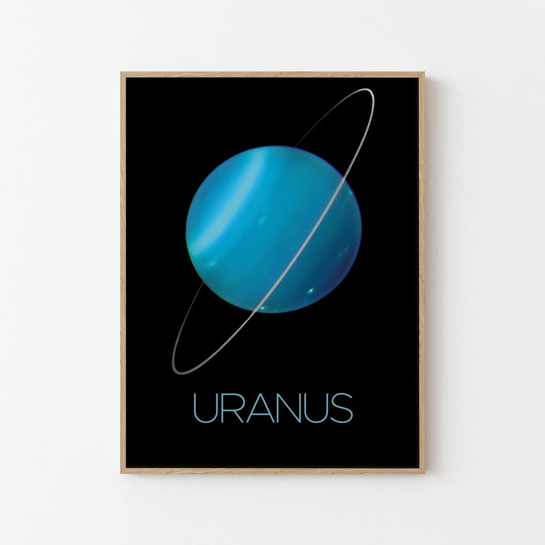 Uranus NASA Space Travel Poster Print | Stars Planets Universe Cosmos ...