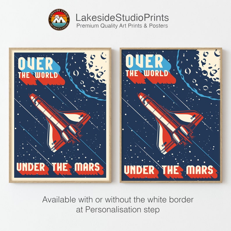Mars NASA Space Travel Poster Print | Planet Wall Art | Home Decor - Etsy