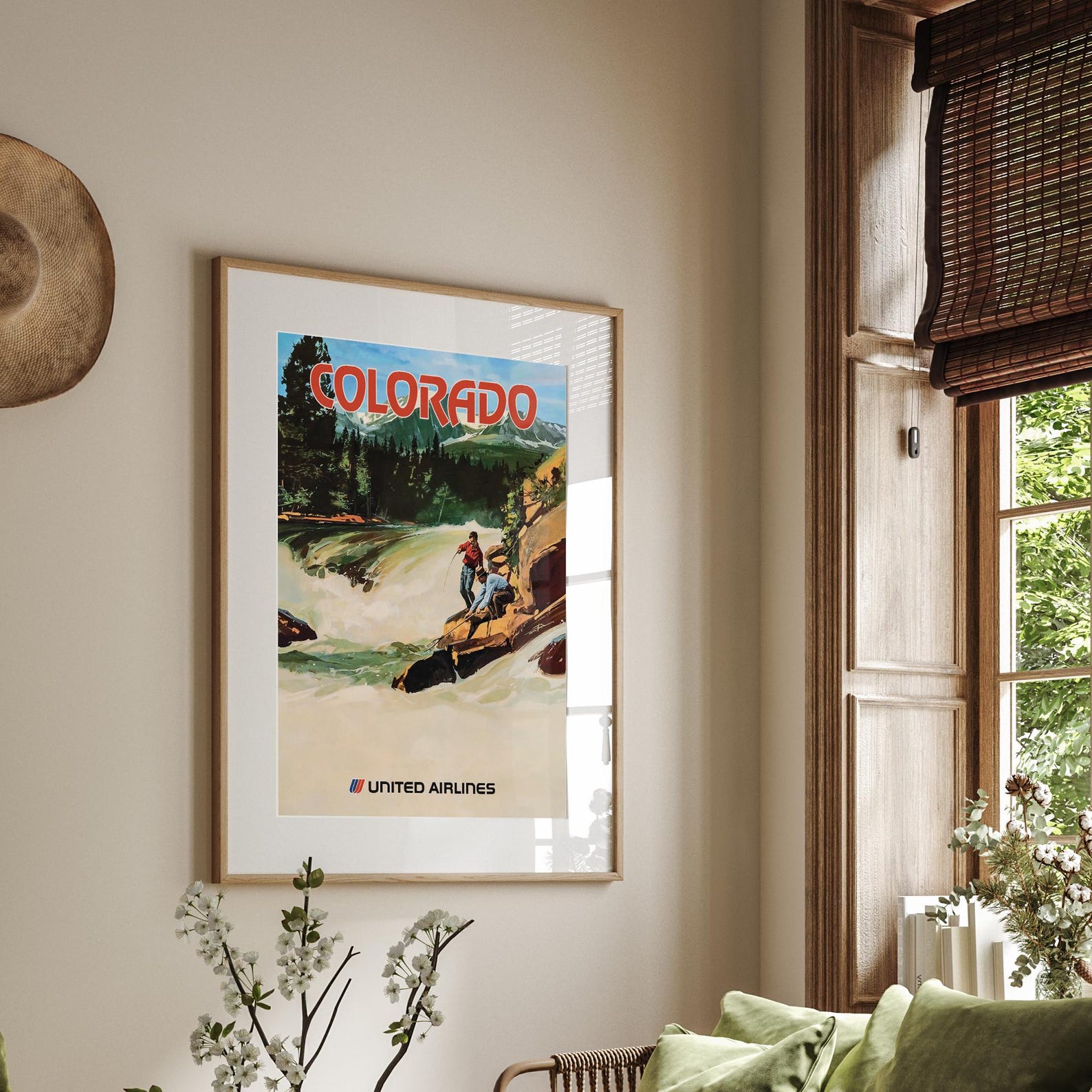 Vintage Colorado Poster Retro Airlines Travel Wall Art Print Decor - Etsy