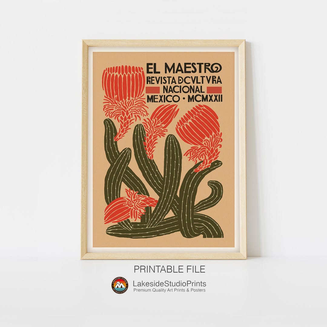 El Maestro Vintage Travel Poster Instant Download JPG File | Printable ...