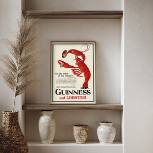 Guinness Vintage Poster | Digital Download | Retro Wall Art | Gallery ...