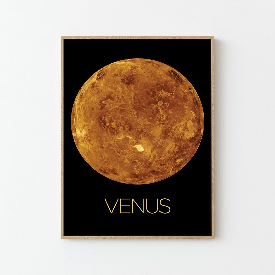 Venus NASA Space Travel Poster Print | Stars Planets Universe Cosmos - Etsy