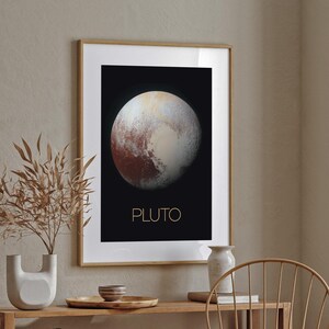 Pluto Space Travel Poster Print | Stars Planets Universe Cosmos - Etsy