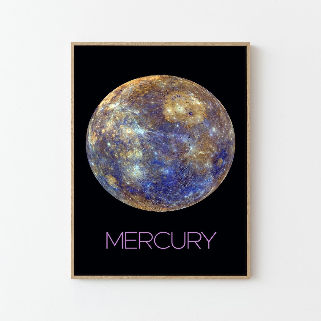 Mercury NASA Space Travel Poster Print | | Stars Planets Universe ...