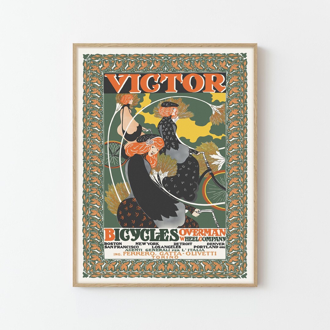 Victor Bicycles Vintage Advertising Poster Fine Art Print | Home Decor ...