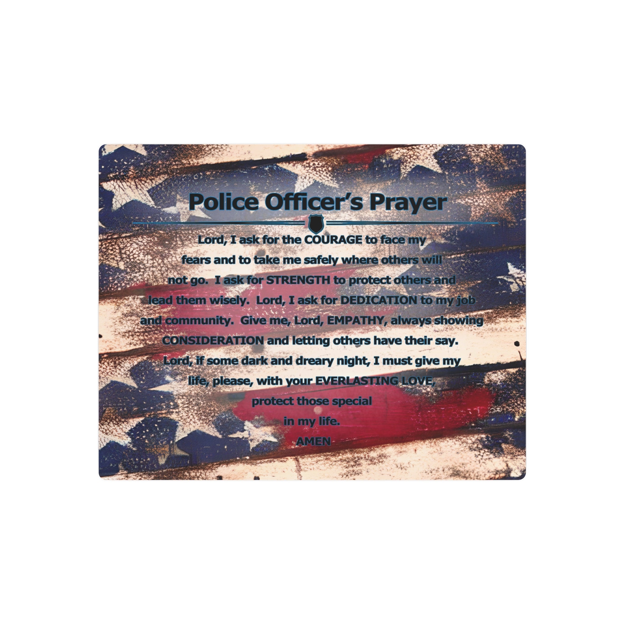 Police Officer's Prayer Metal Wall Art Metal Sign - Etsy