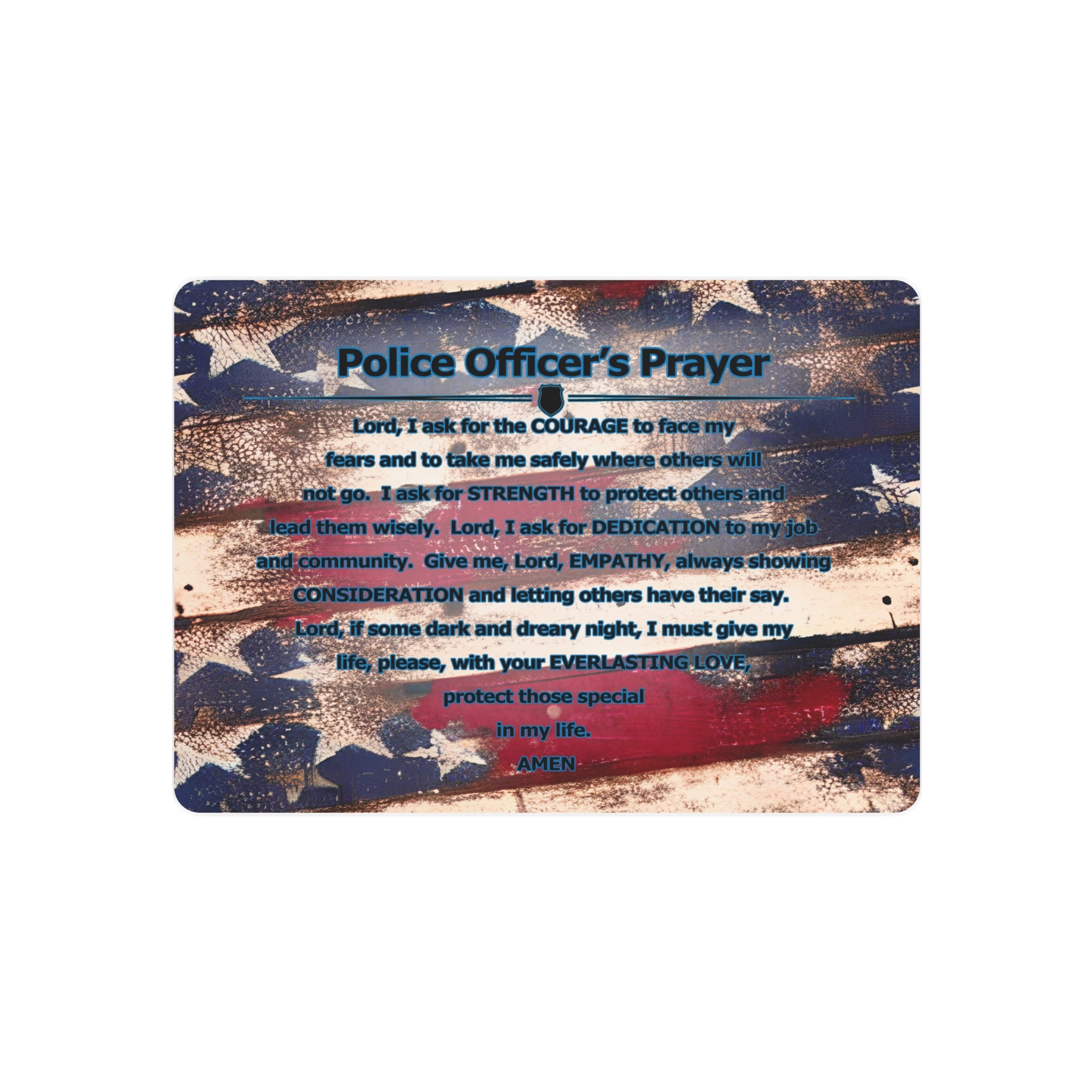 Police Officer's Prayer Metal Wall Art Metal Sign - Etsy
