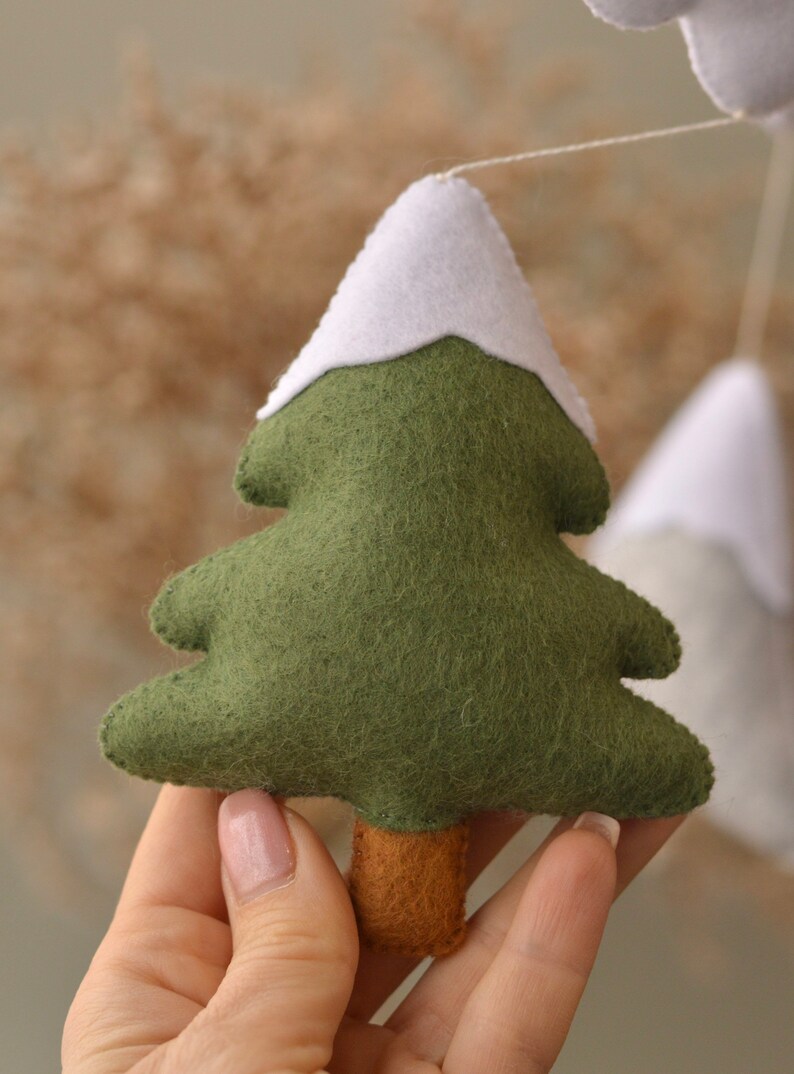 Woodland Bear Mobile Bear Nursery Mobile Forest Mobile Crib - Etsy